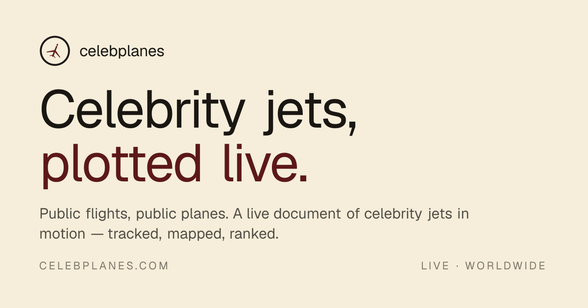 Recent Celebrity Flights — Live 24-Hour Tracker · Celebplanes